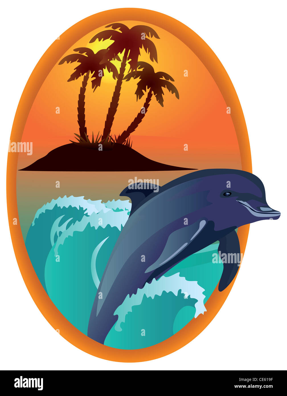 Dolphin red sunset hi-res stock photography and images - Alamy