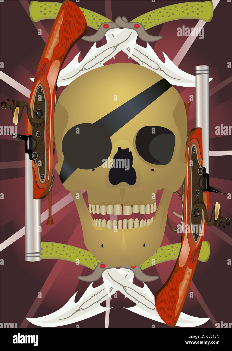 Crossed pistols hi-res stock photography and images - Alamy