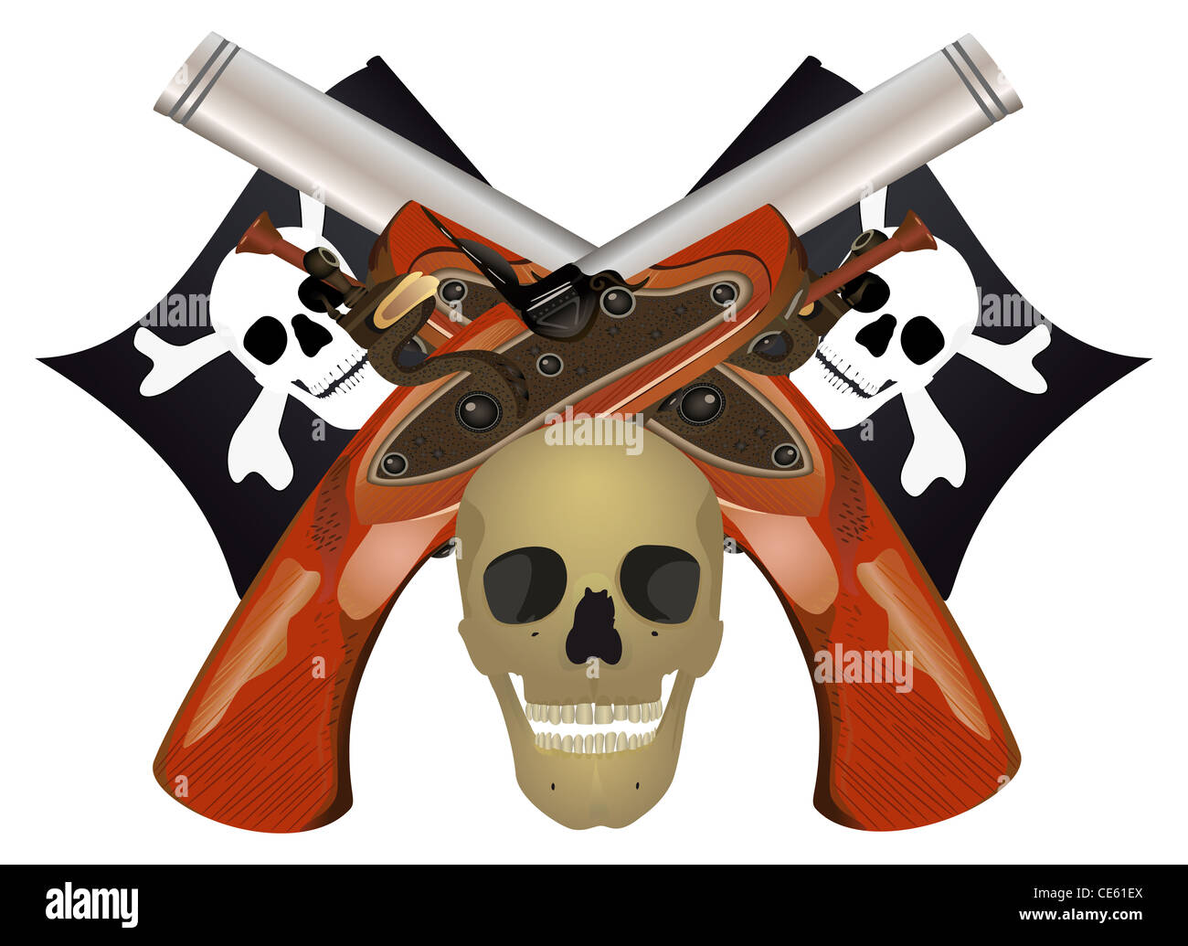 Skull And Crossed Guns