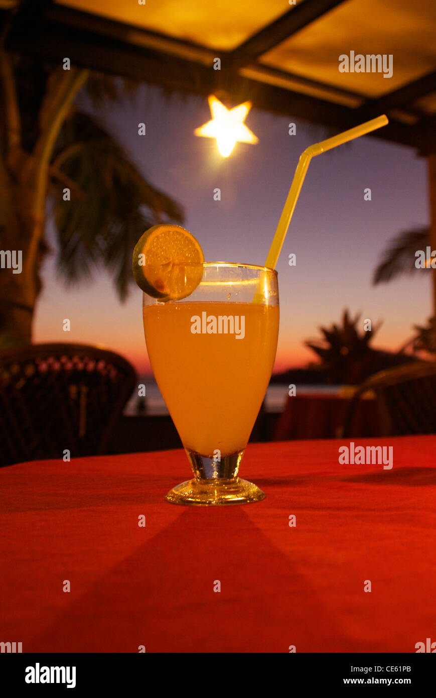A cocktail in a beach bar, Palolem, Goa, India Stock Photo - Alamy