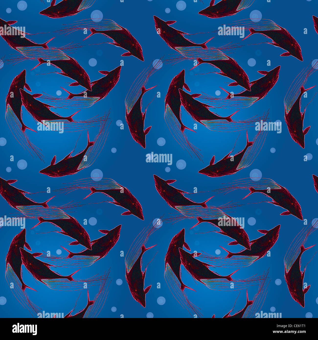Repeating pattern fish hi-res stock photography and images - Alamy