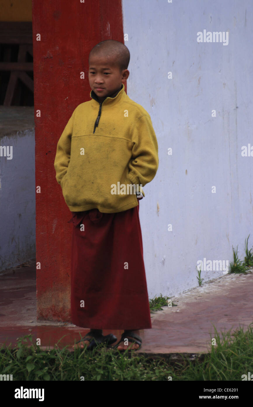 young monk, Sikkim Stock Photo - Alamy