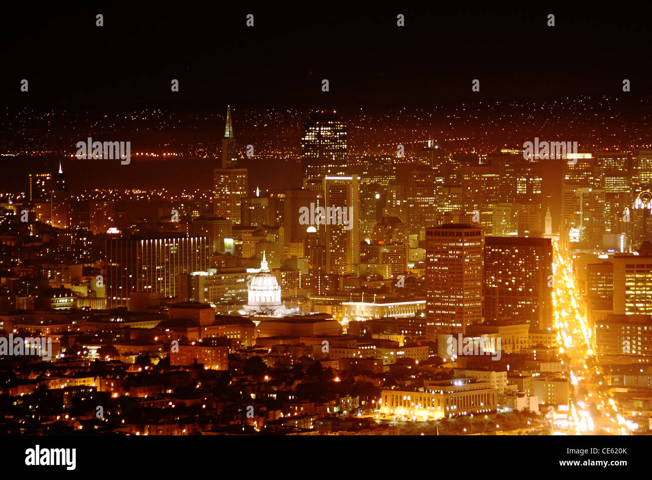 San Francisco at night Stock Photo - Alamy