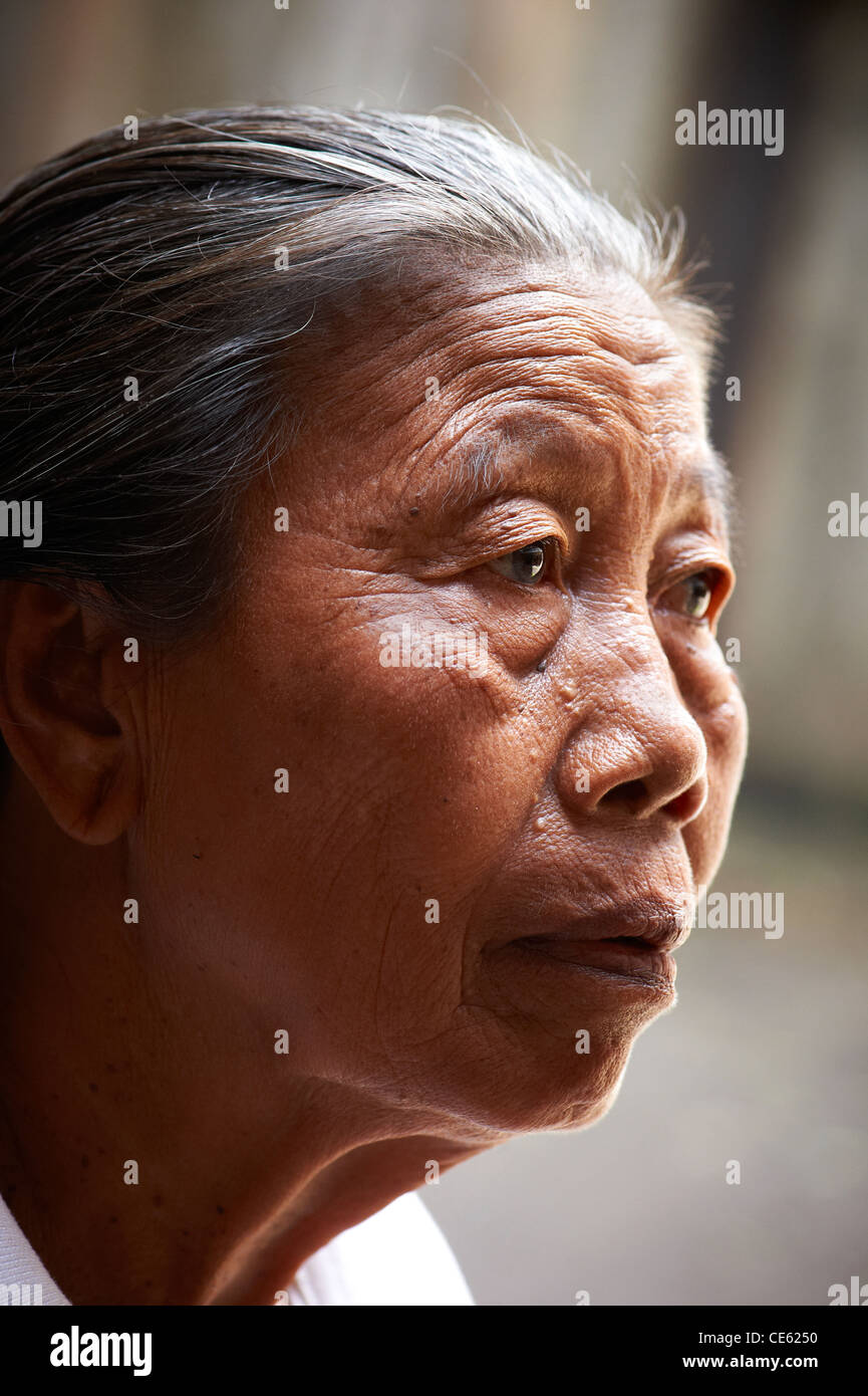 Elderly Balinese woman, Ubud Bali Indonesia Stock Photo - Alamy