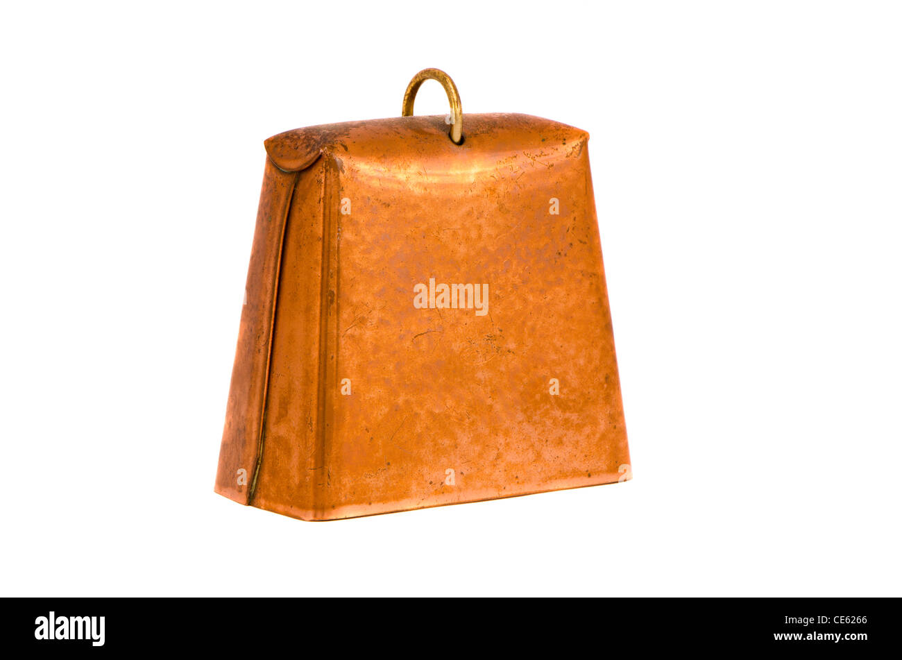 isolated on white handmade copper bell Stock Photo - Alamy