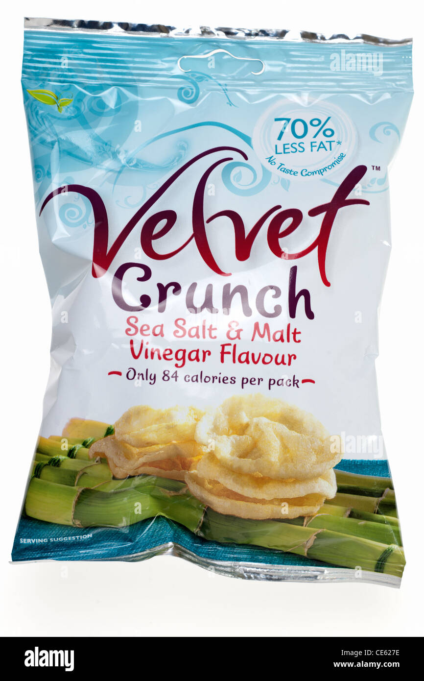 Packet of velvet crunch salt and vinegar snack Stock Photo - Alamy