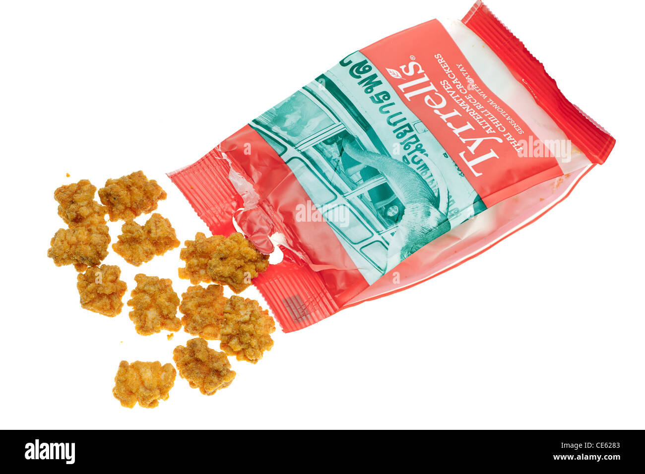 Thai chilli rice crackers from Tyrrells Stock Photo - Alamy