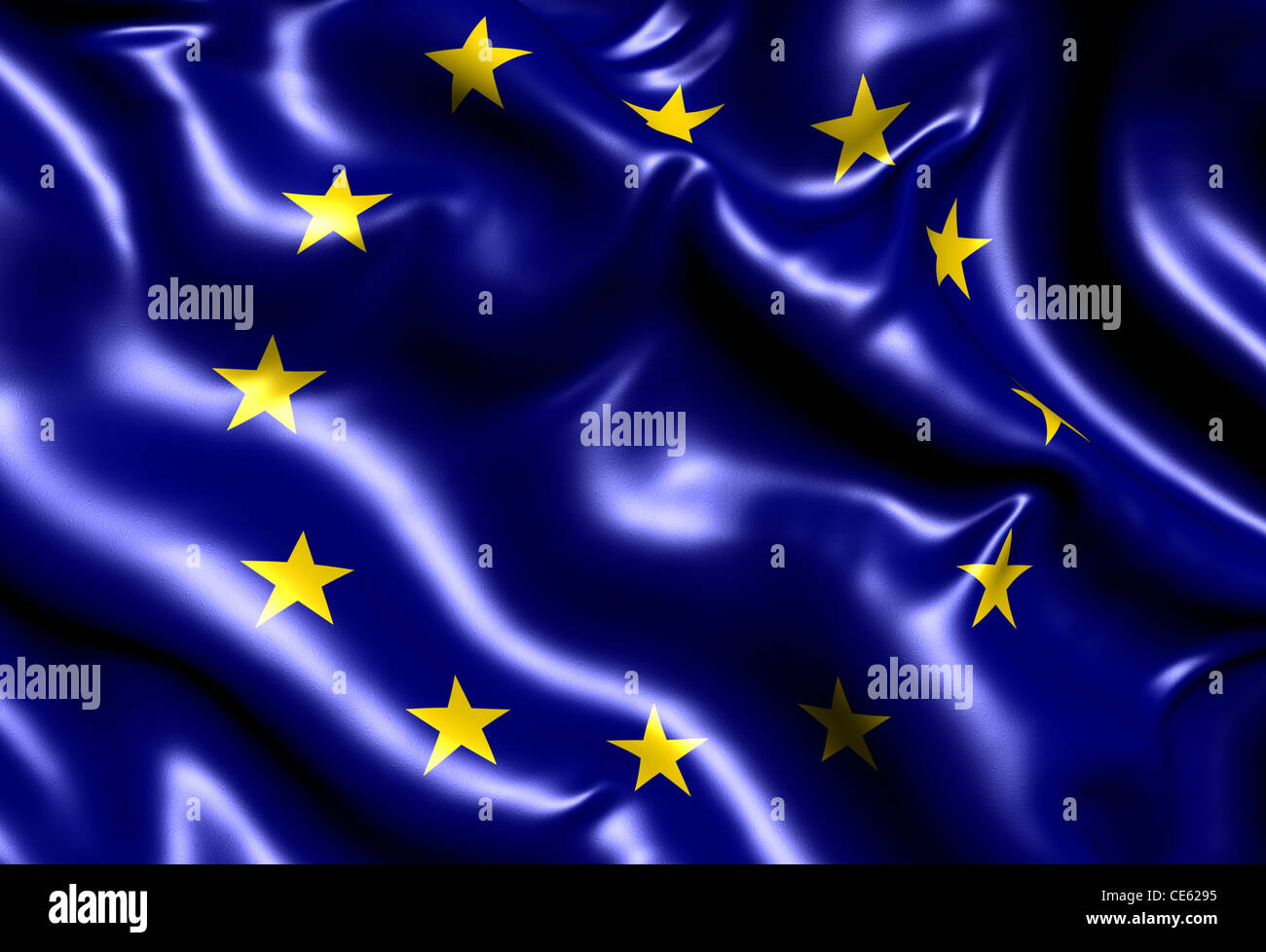 Flag of EU. Close up Stock Photo - Alamy