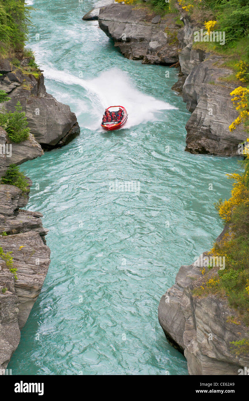 Jet Boat on the Shotover river Queenstown Stock Photo - Alamy