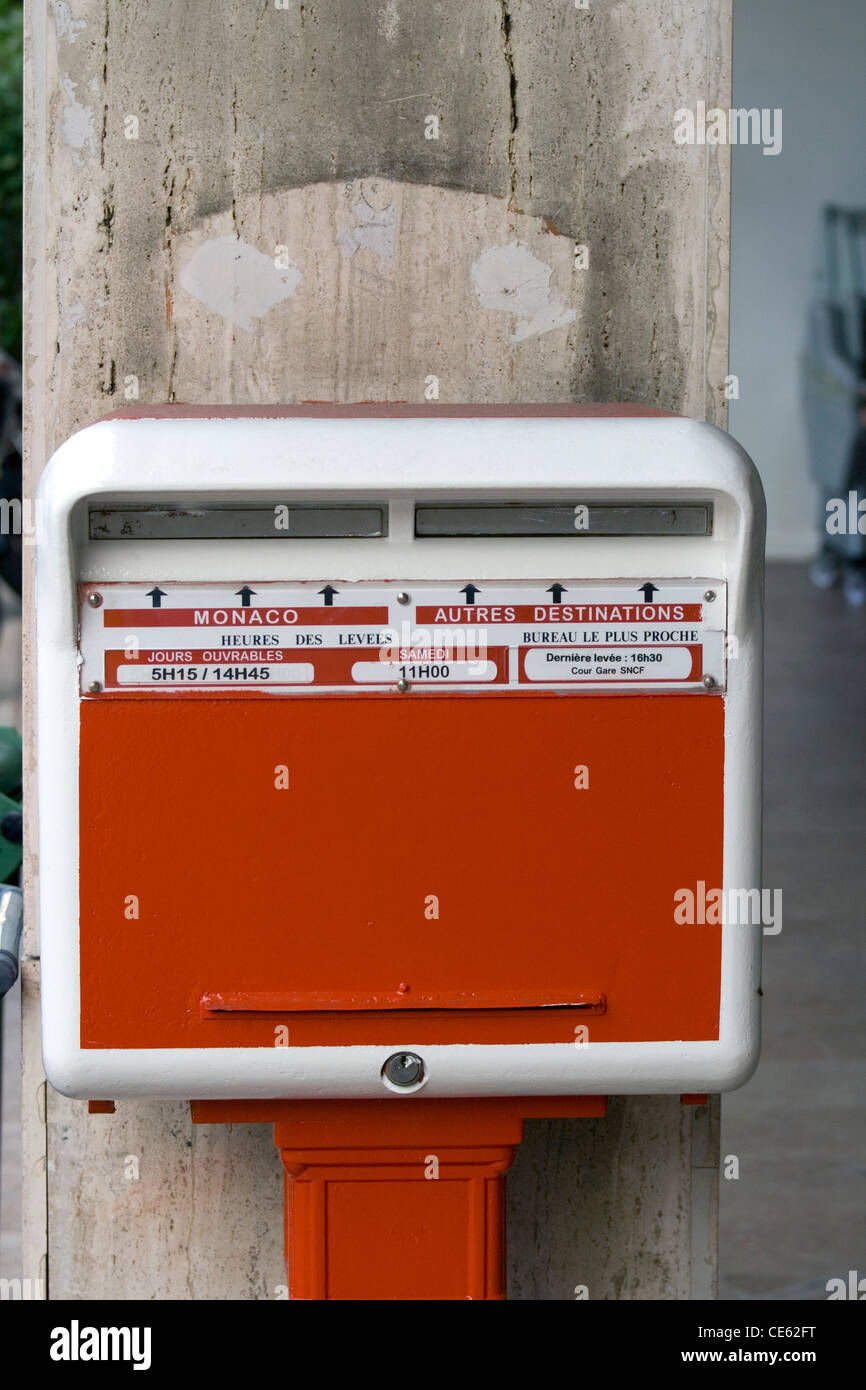 Post box Monaco Monte Carlo Europe Stock Photo - Alamy