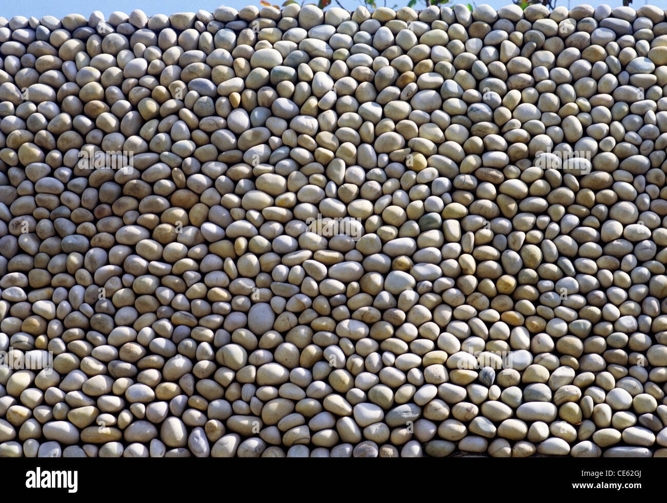 Smooth stone wall in Rock Garden ; Chandigarh ; India UT Union ...