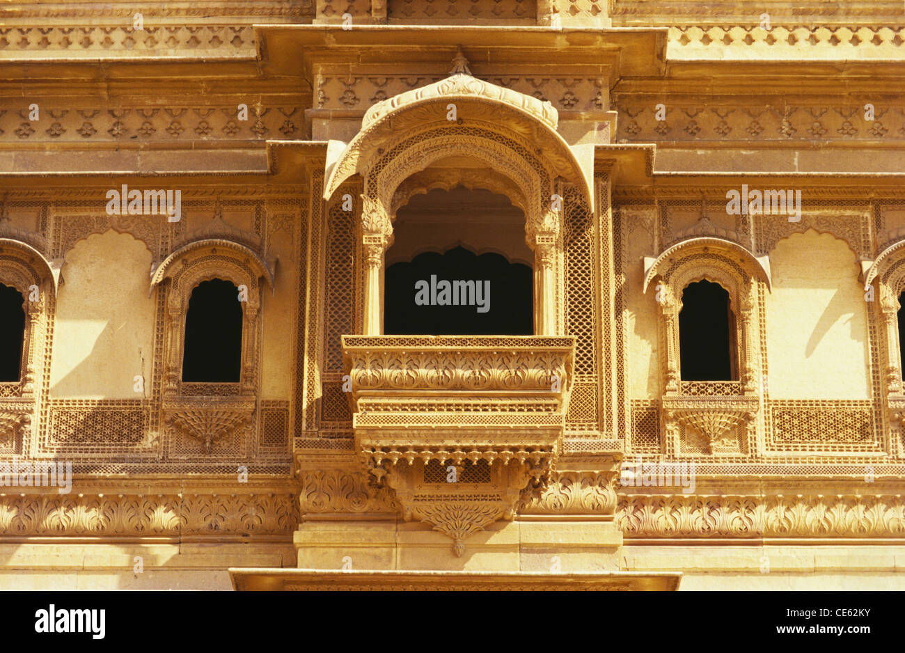 balcony window of Patwon Ki Haveli Jaisalmer Rajasthan India Stock ...