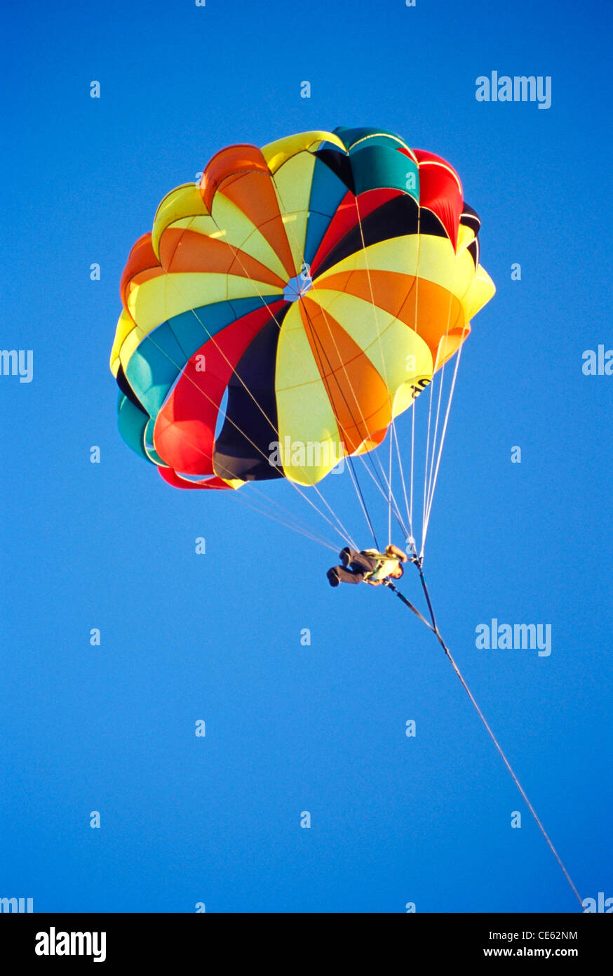 Parasailing colorful parachute ; India ; Asia Stock Photo - Alamy