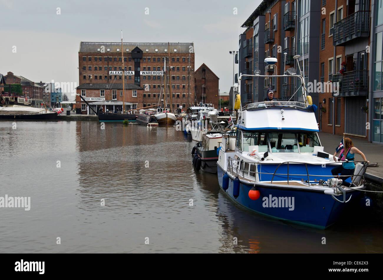 The Main Dock Basin in Gloucester, England Stock Photo - Alamy