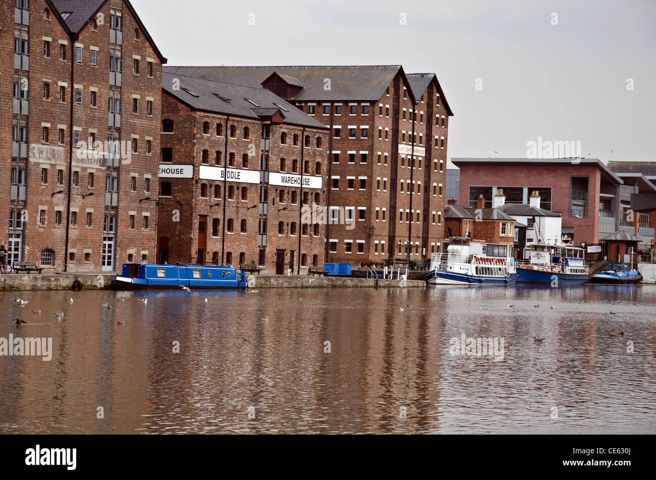 The Main Dock Basin in Gloucester, England Stock Photo - Alamy