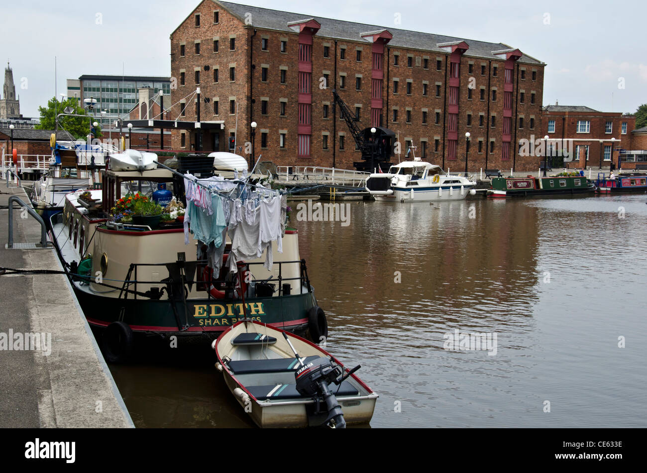 The Main Dock Basin in Gloucester, England Stock Photo - Alamy
