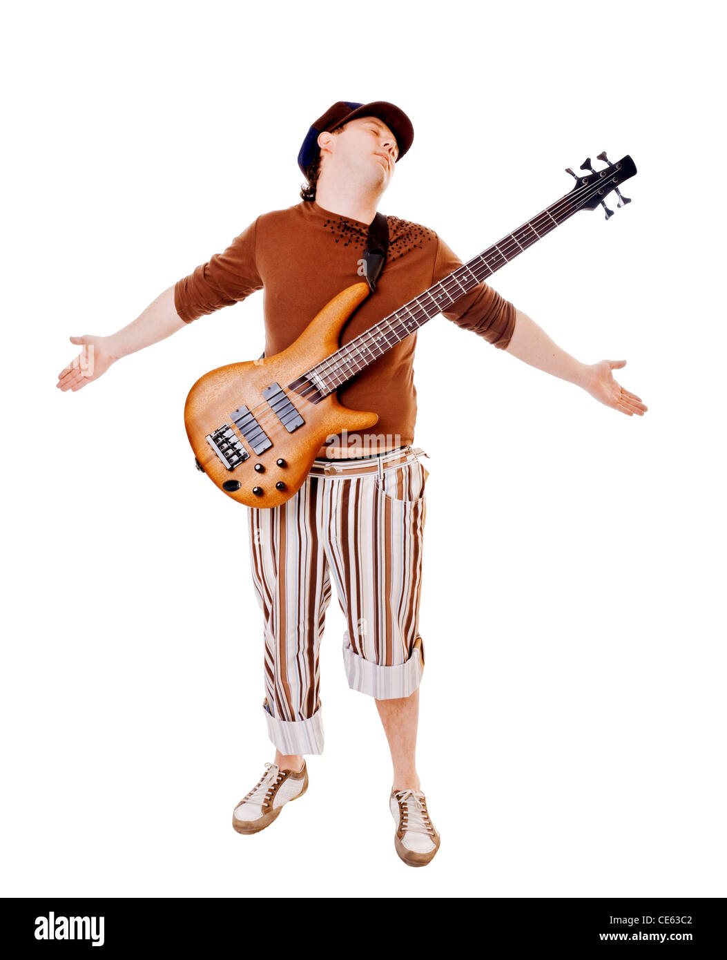 Male guitar player isolated Cut Out Stock Images & Pictures - Alamy
