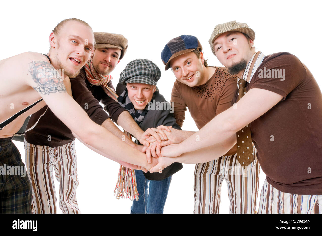 cool looking young men isolated on white background Stock Photo - Alamy