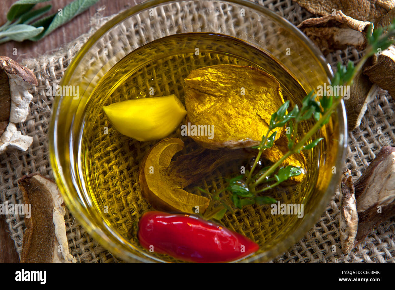 Mushroom oil hi-res stock photography and images - Alamy