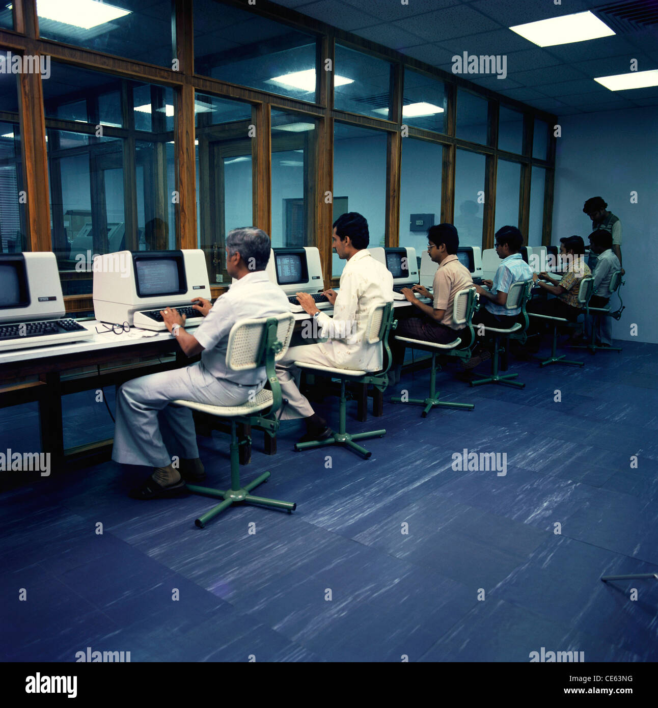 People working on computers ; India ; Asia Stock Photo - Alamy