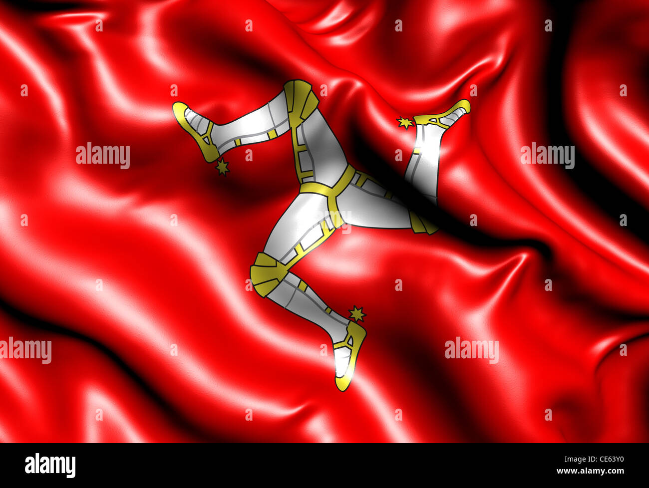 Flag of Man. Close up Stock Photo - Alamy