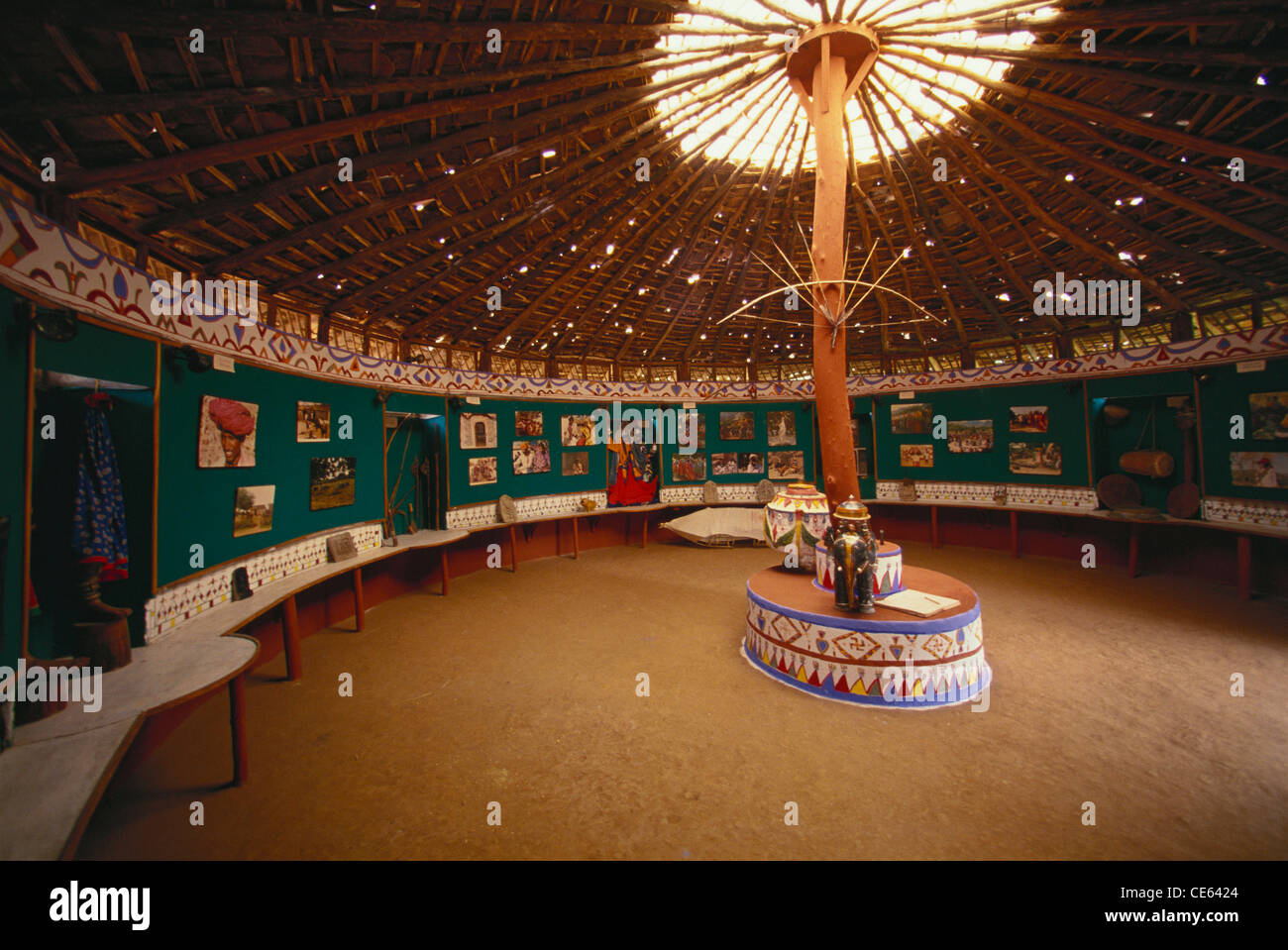 inside Shilpgram fair hut Udaipur Rajasthan India Stock Photo - Alamy