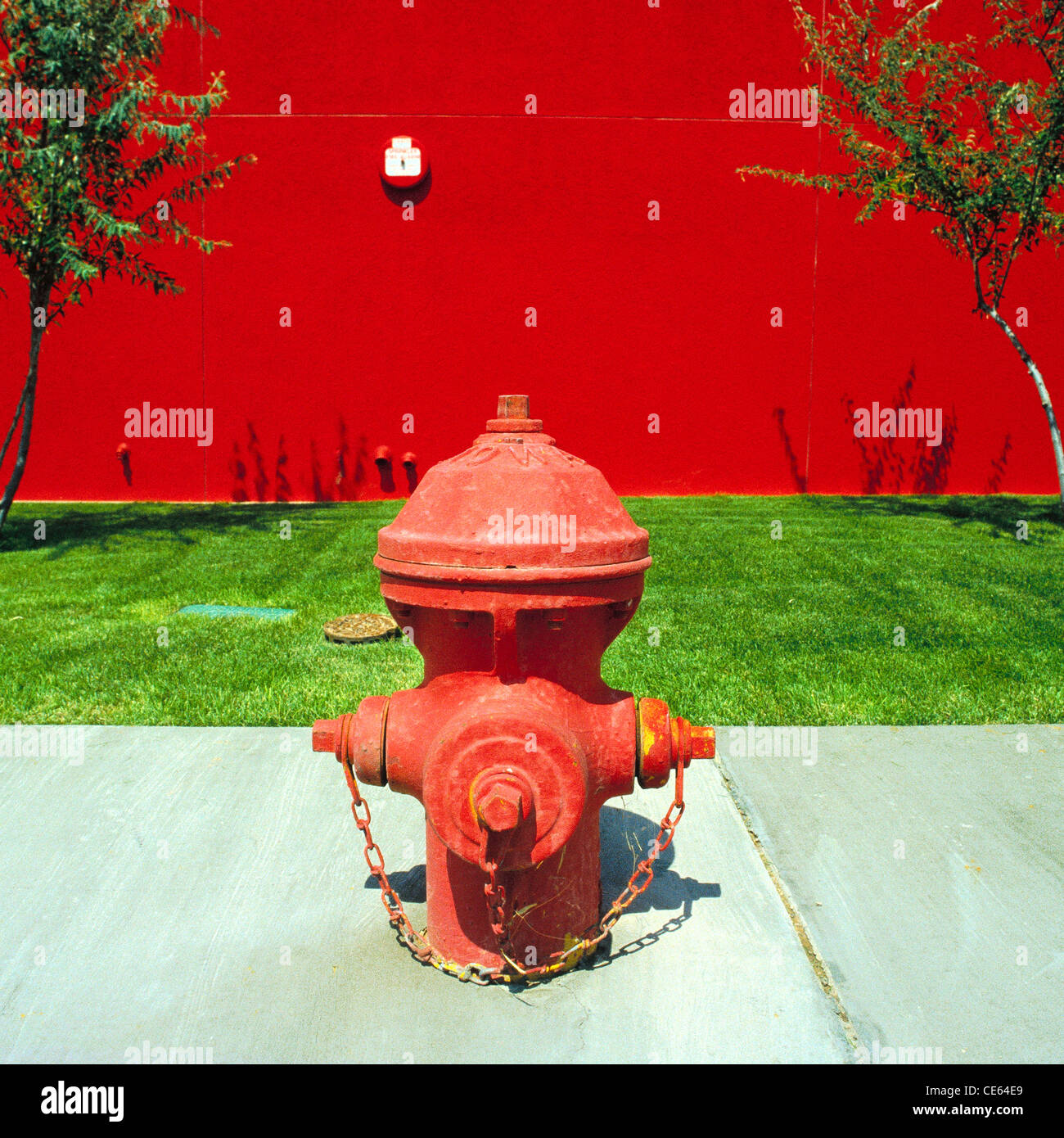 red hydrant albuquerque Stock Photo - Alamy