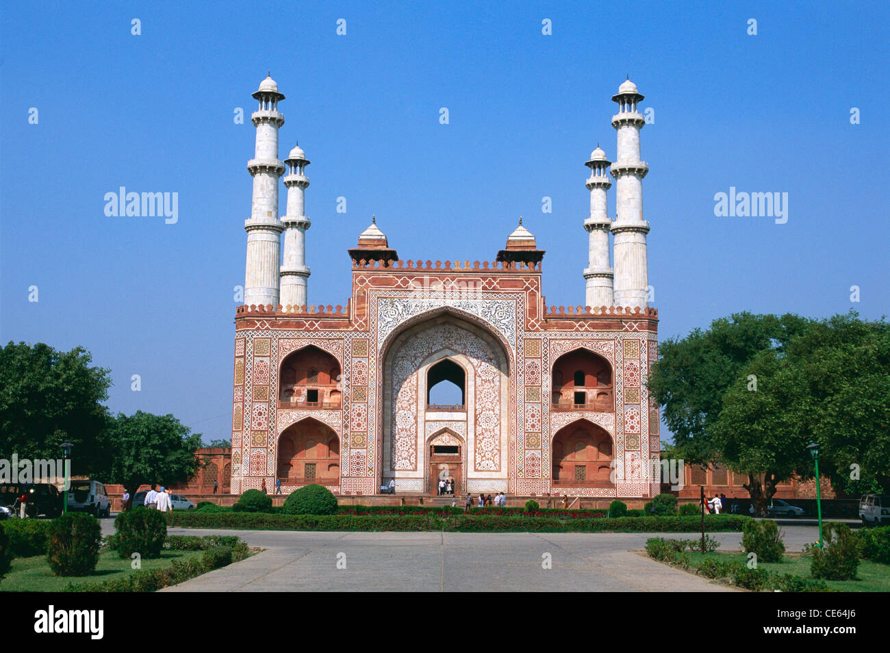Tomb of Akbar the great ; Sikandra ; Agra ; Uttar Pradesh ; India ...