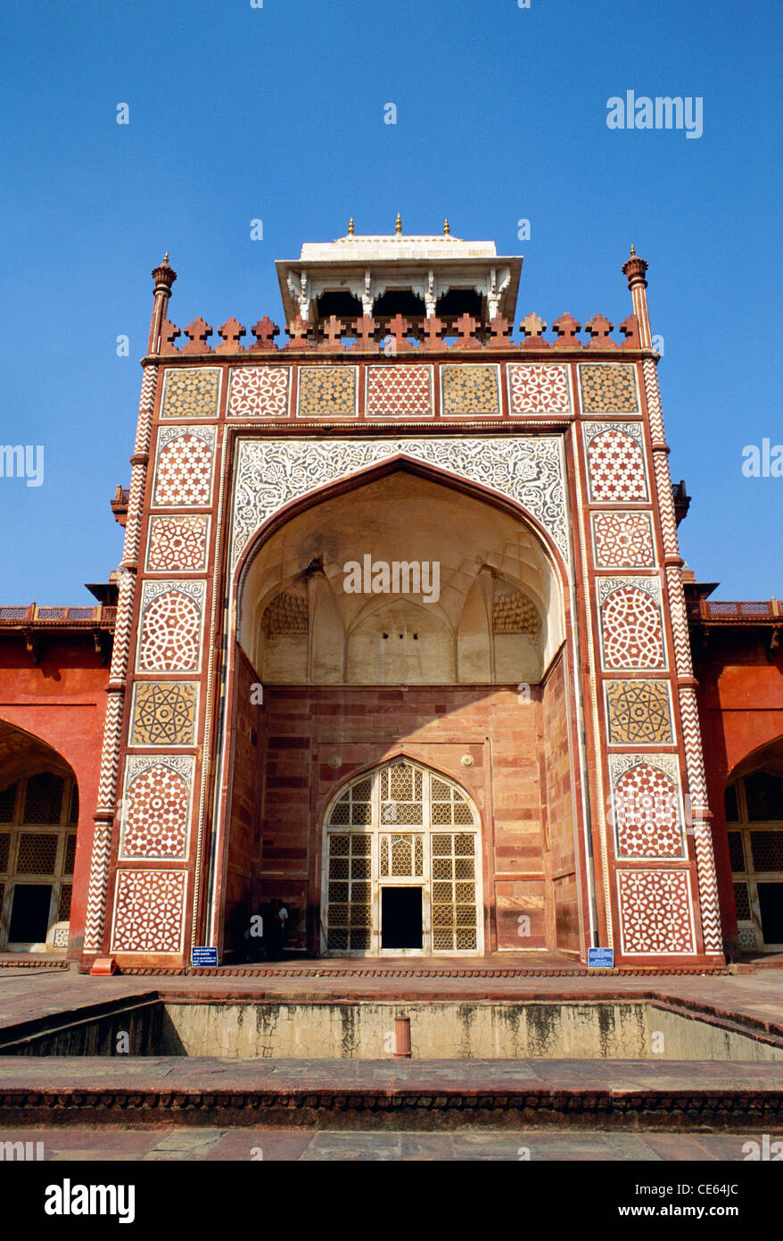 Tomb of Akbar the great ; Sikandra ; Agra ; Uttar Pradesh ; India ...