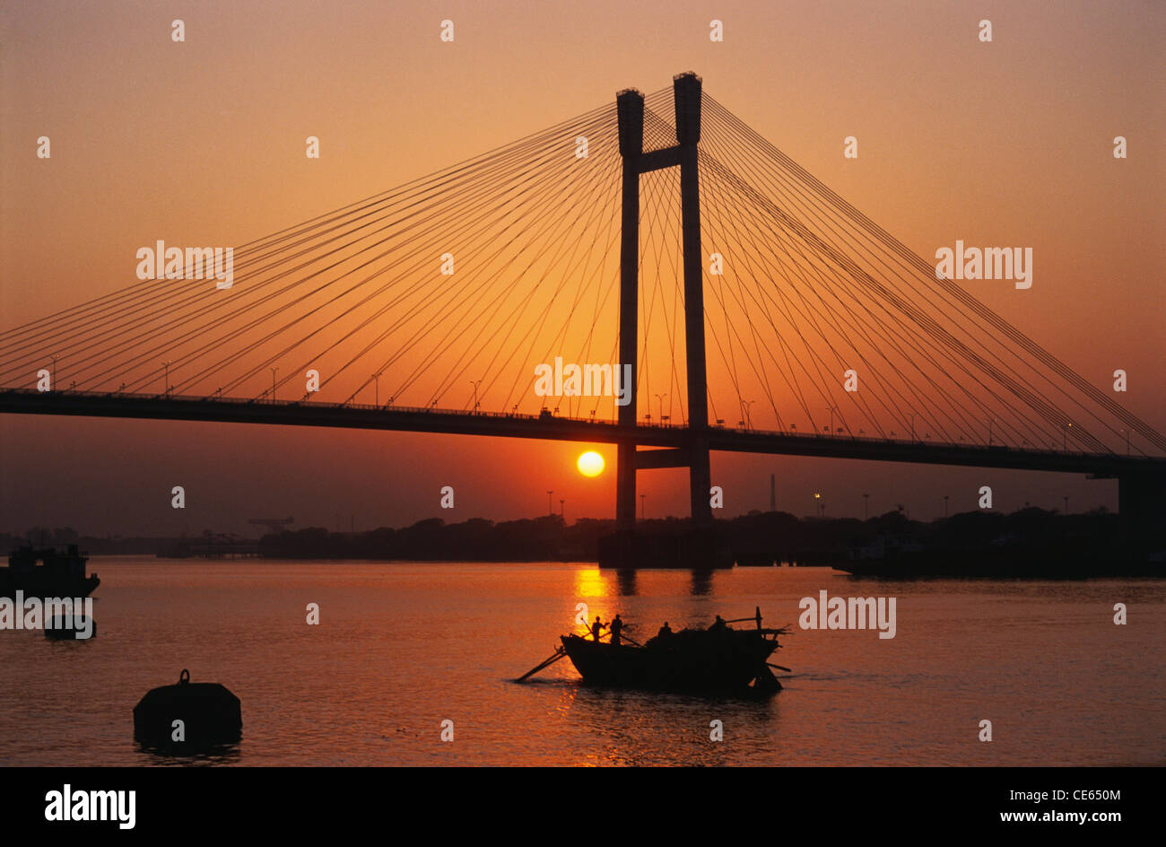 Vidyasagar Setu ; Second Howrah Bridge over Hooghly river ; Calcutta ...