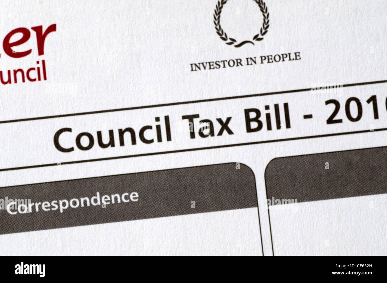 Council tax bill hi-res stock photography and images - Alamy