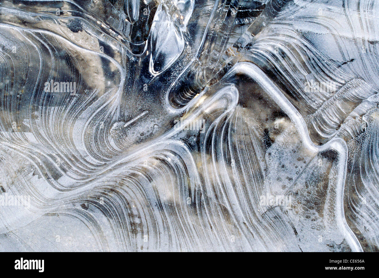 Ice frozen pattern Stock Photo - Alamy