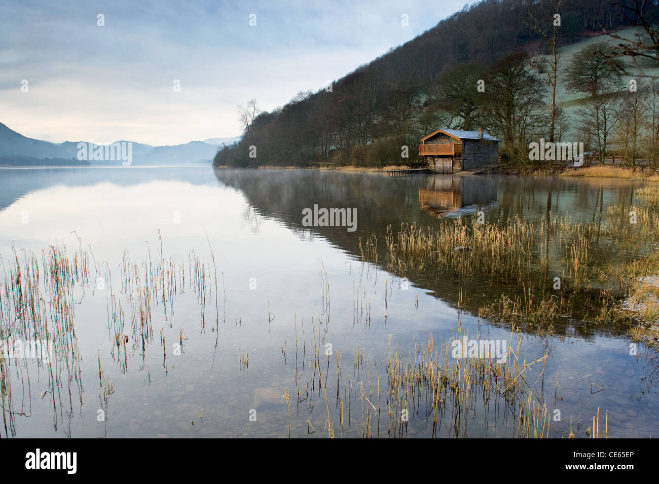 Boathouse, Ullswater Lake District Cumbria UK Stock Photo - Alamy