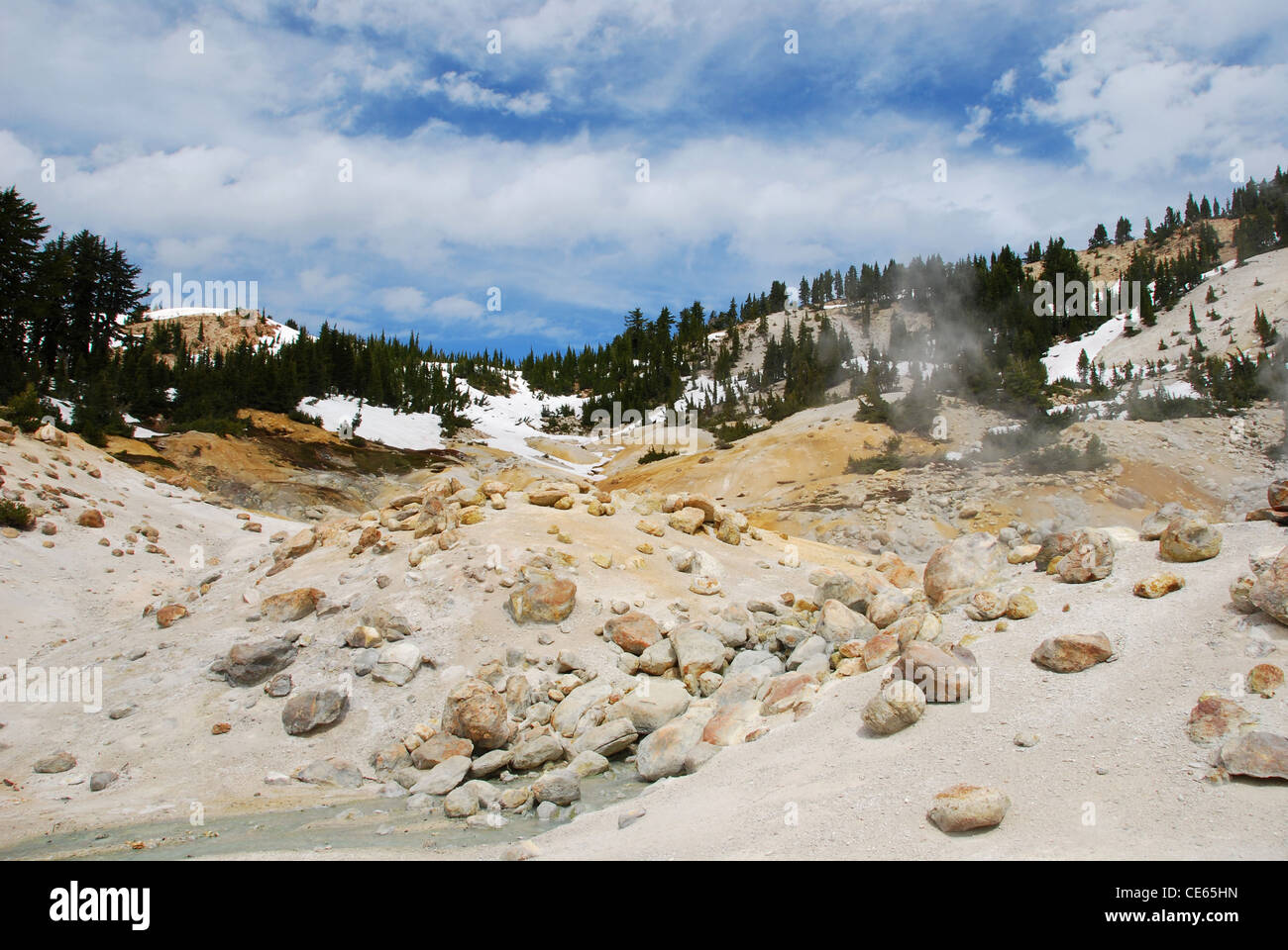 Bumpass Hell, Lassen Volcanic National Park, California, USA Stock ...