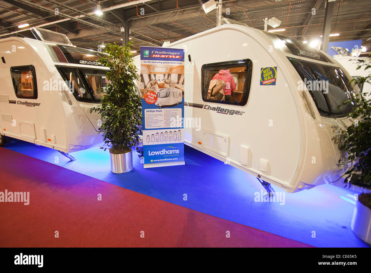 A caravan at the Caravan and motor home show at Event City in ...