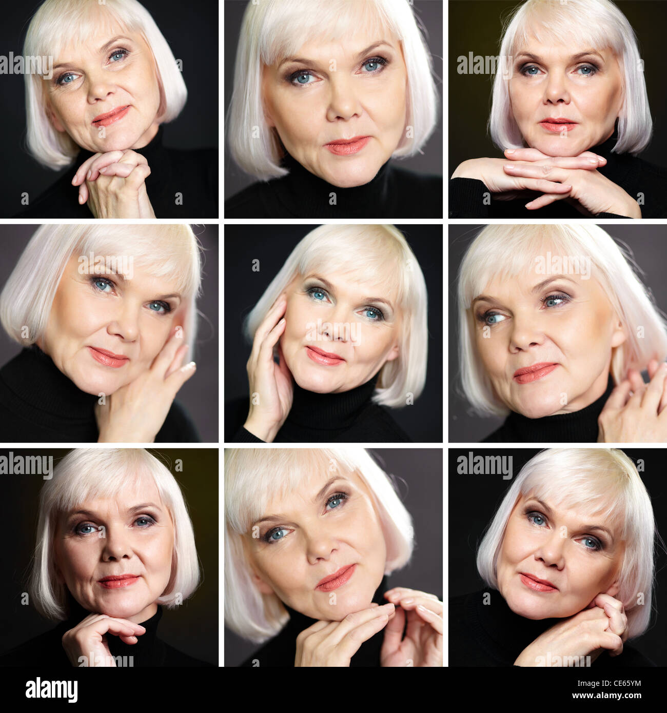 Collage people ageing hi-res stock photography and images - Alamy