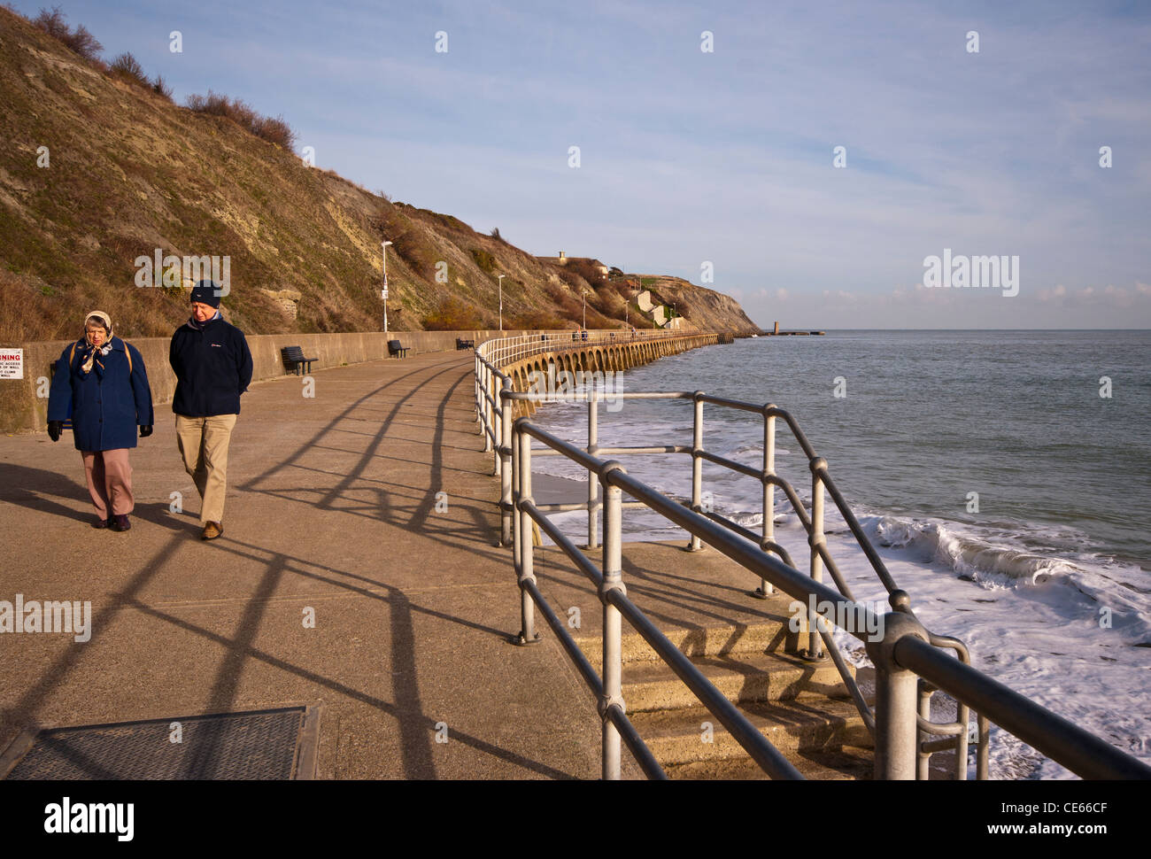 Folkestone Seafront Waterfront Walk Along The Bottom Of The Cliffs Kent ...