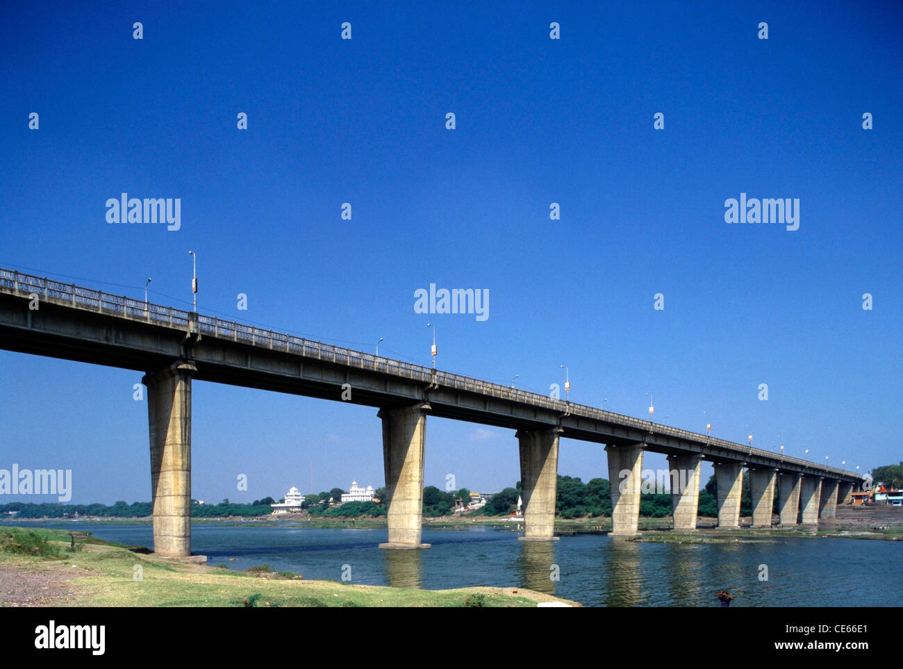 Beam Bridge over Godavari river ; Nanded ; Maharashtra ; India ; Asia ...