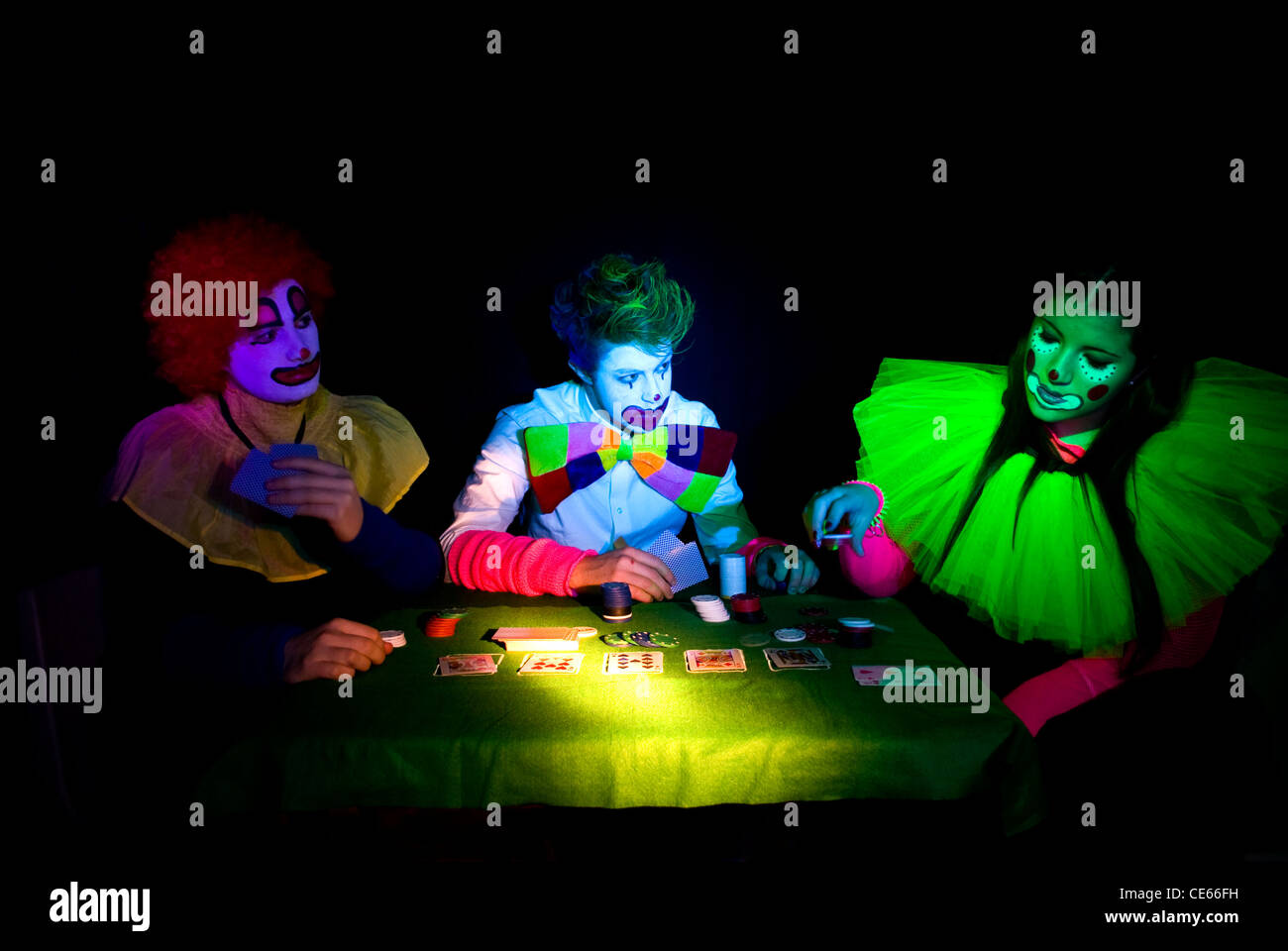 Serious Clowns Playing Poker Stock Photo - Alamy