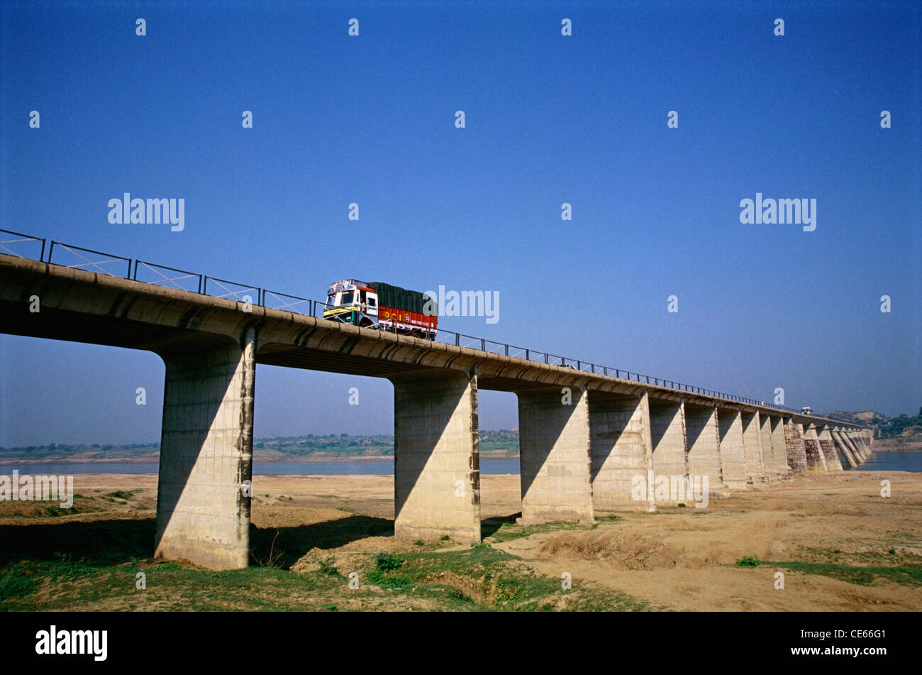 Chambal river bridge ; Madhya Pradesh ; India Stock Photo - Alamy