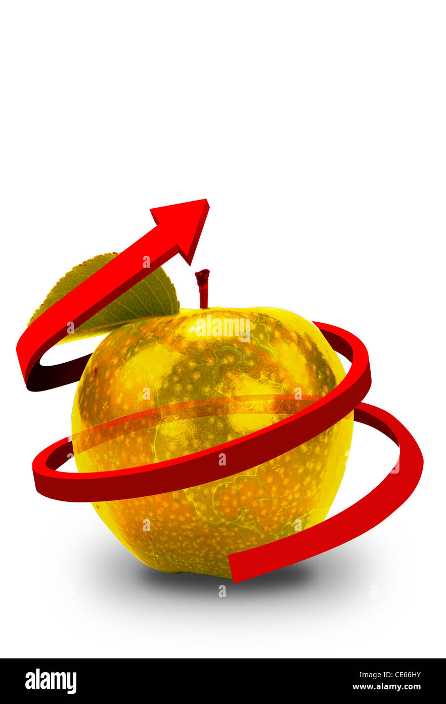 Gold apple concepts hi-res stock photography and images - Alamy