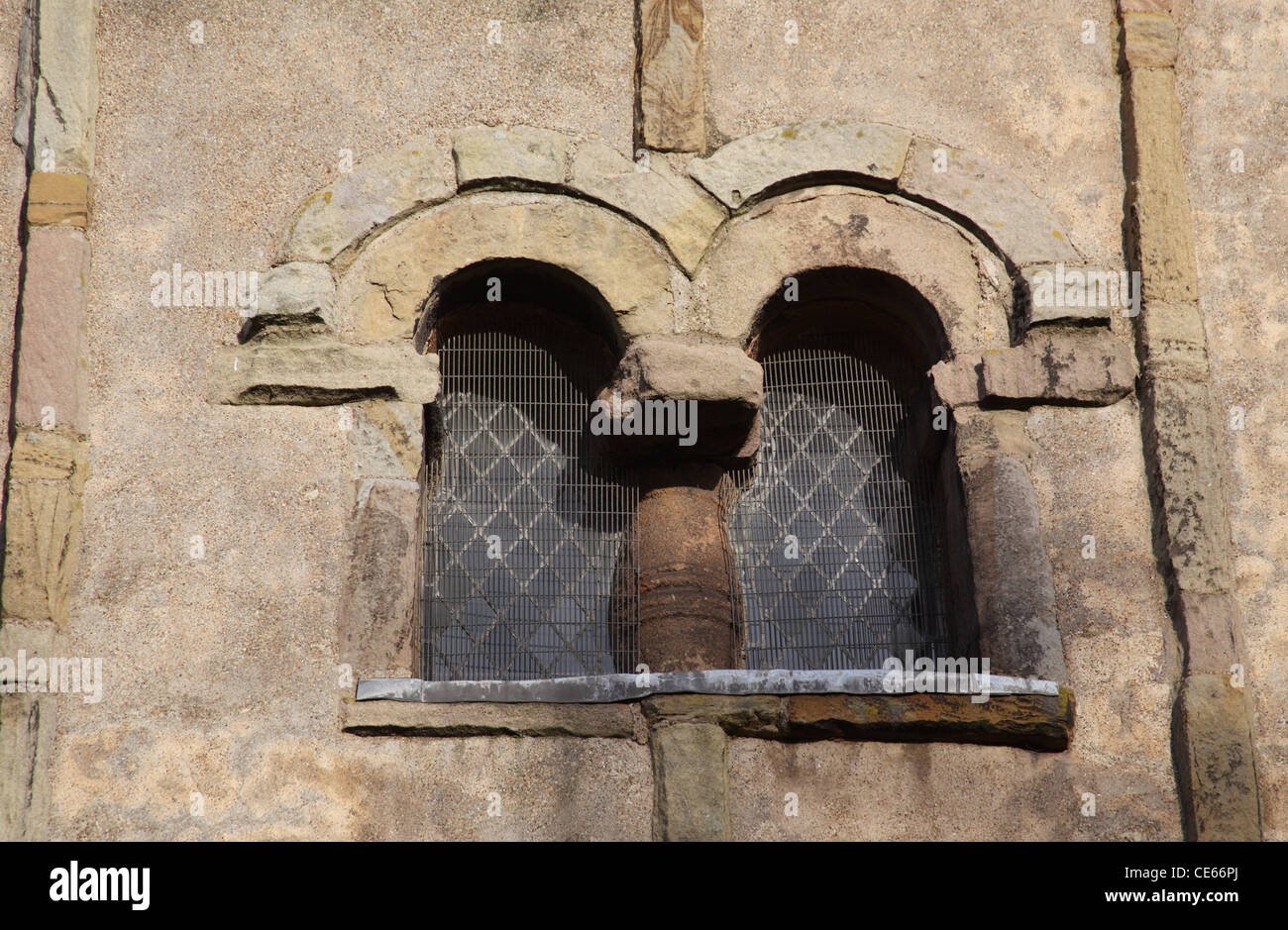 10th Century Double Anglo-Saxon window in the bell tower of St Peter's ...