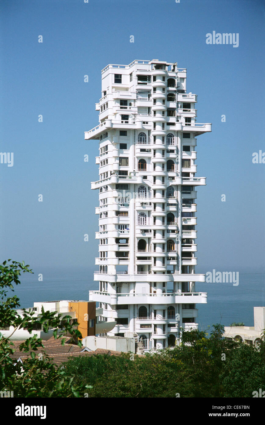 Skyscrapers at Carter Road Bandra ; Bombay Mumbai ; Maharashtra ; India ...