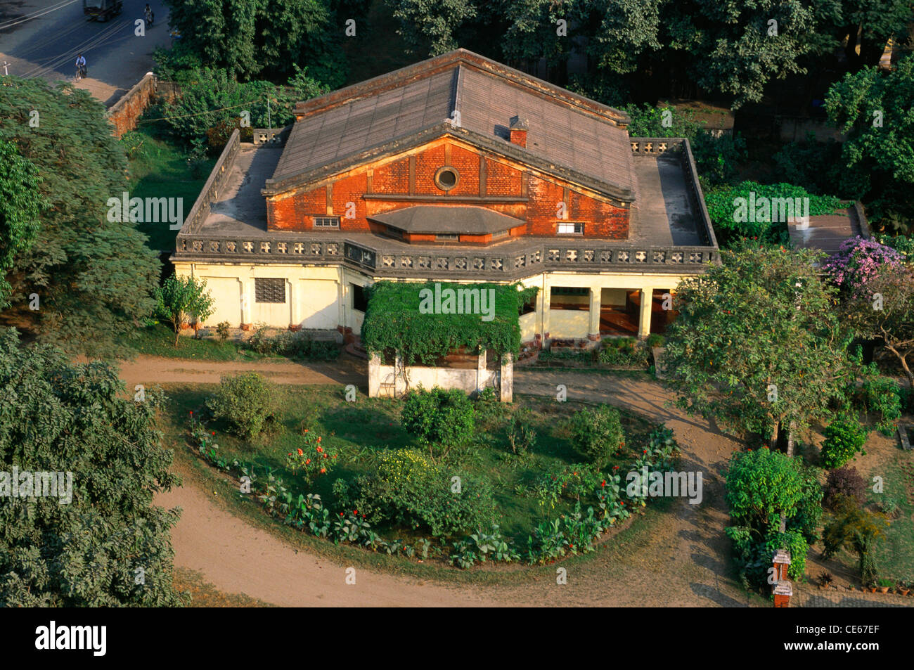 Aerial view of well maintain government bungalow ; Patna ; Bihar ...