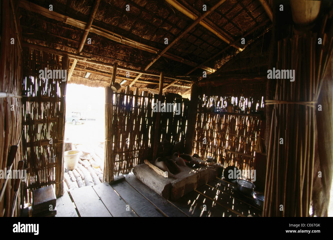 Bamboo house ; Kaziranga National Park ; UNESCO world heritage site ...