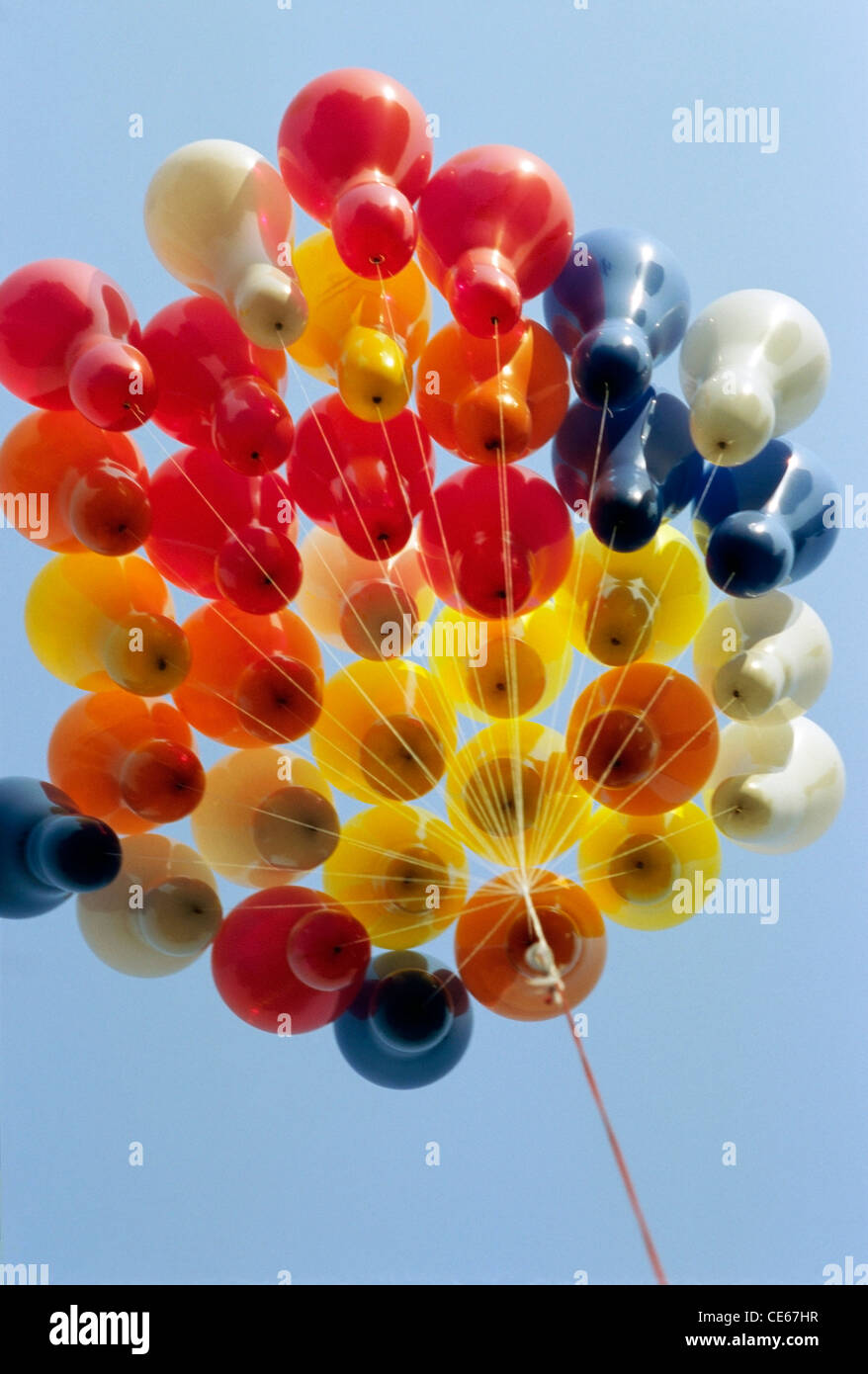Colorful helium balloons ; colourful latex balloon ; India ; Asia Stock ...