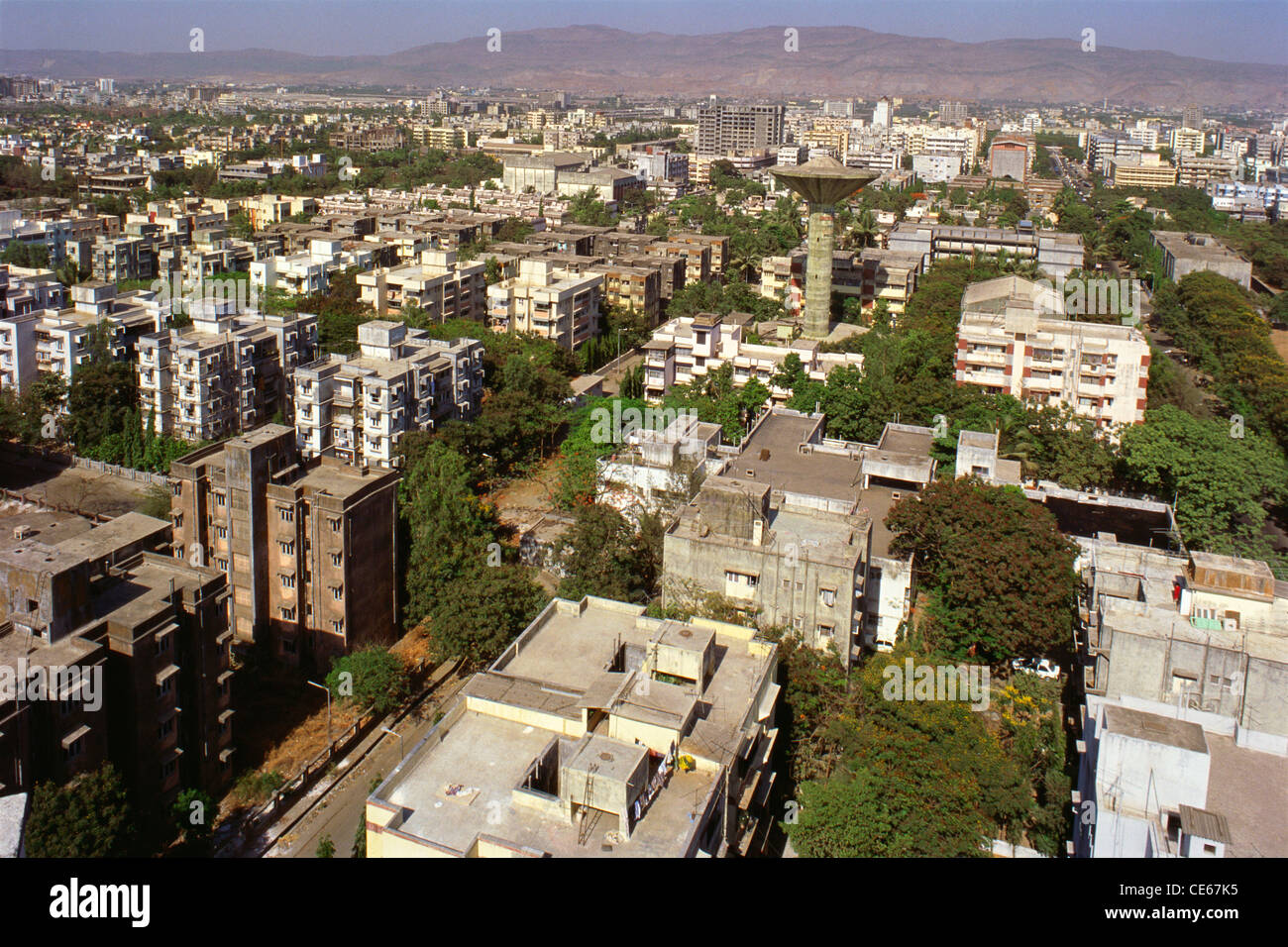 Aerial ; Vashi ; New Bombay ; New Mumbai ; Maharashtra ; India ; Asia ...