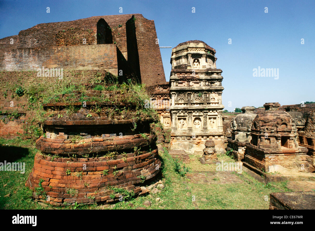 Nalanda ancient Mahavihara Buddhist monastery stupa gompa ruins ...