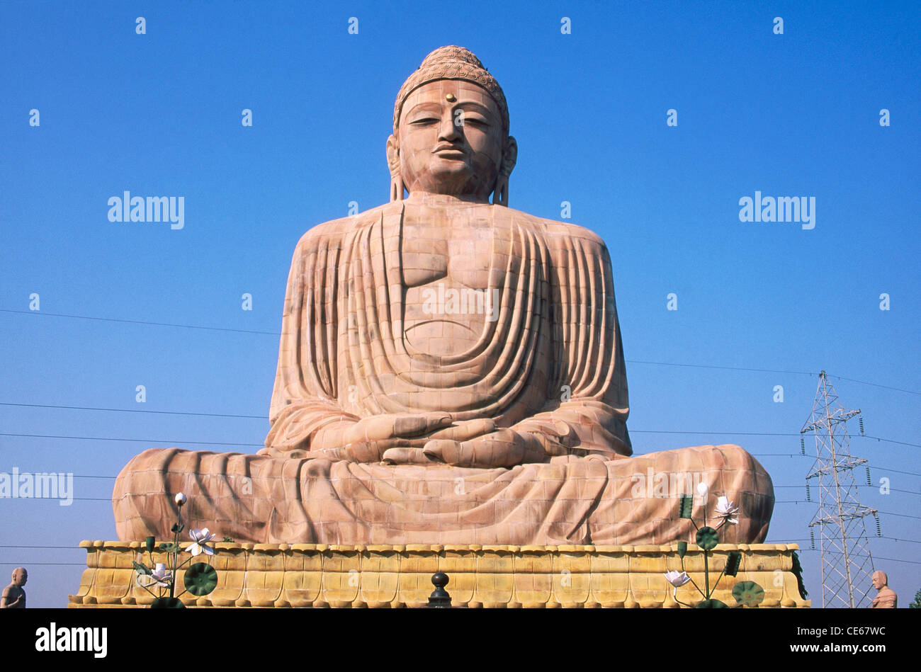 Great Buddha statue known Bofeet Buddha ; Bodhgaya ; Bihar ; India ...