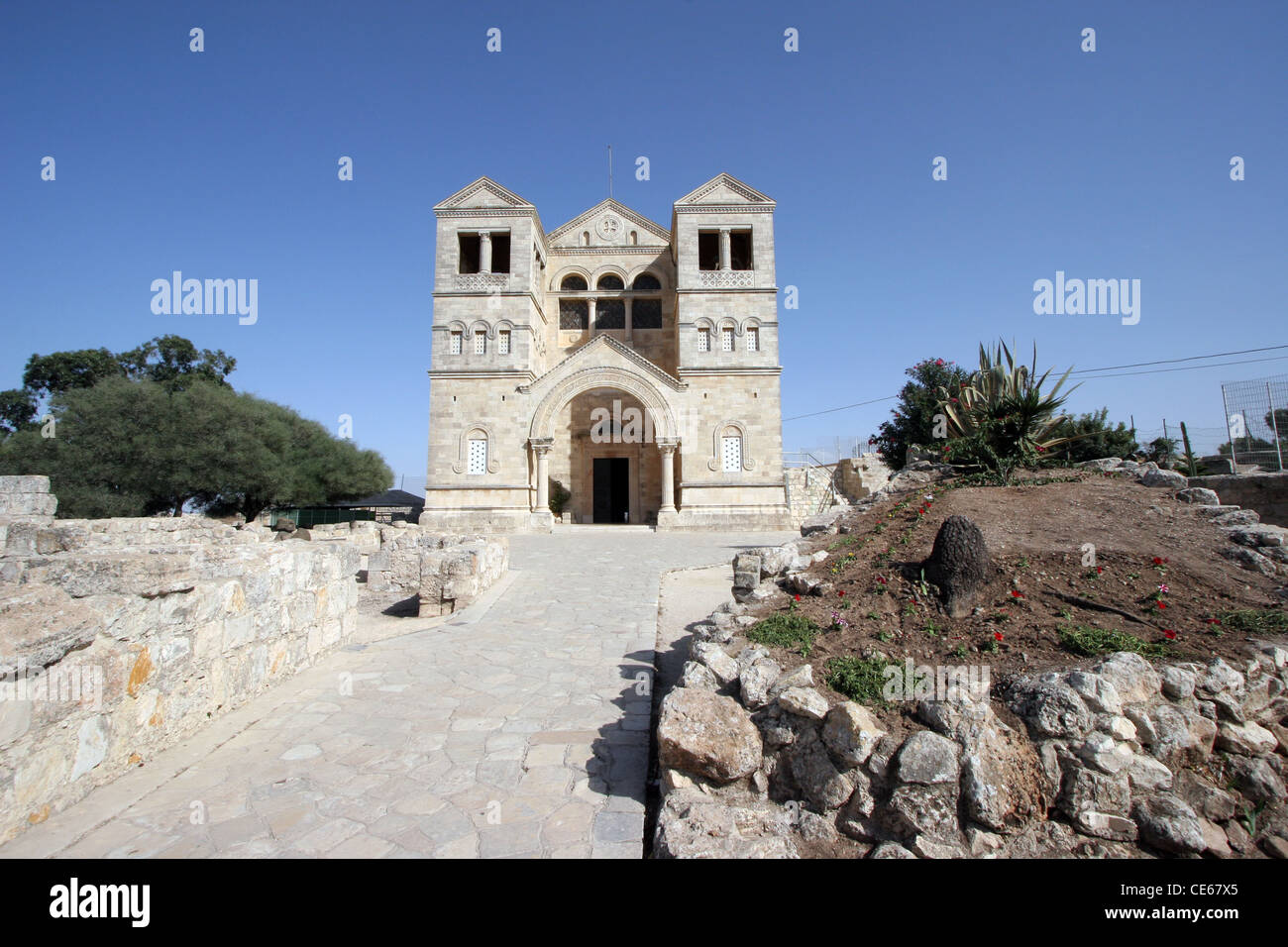Basilica of the Transfiguration, Mount Tabor, Galilee, Israel Stock ...